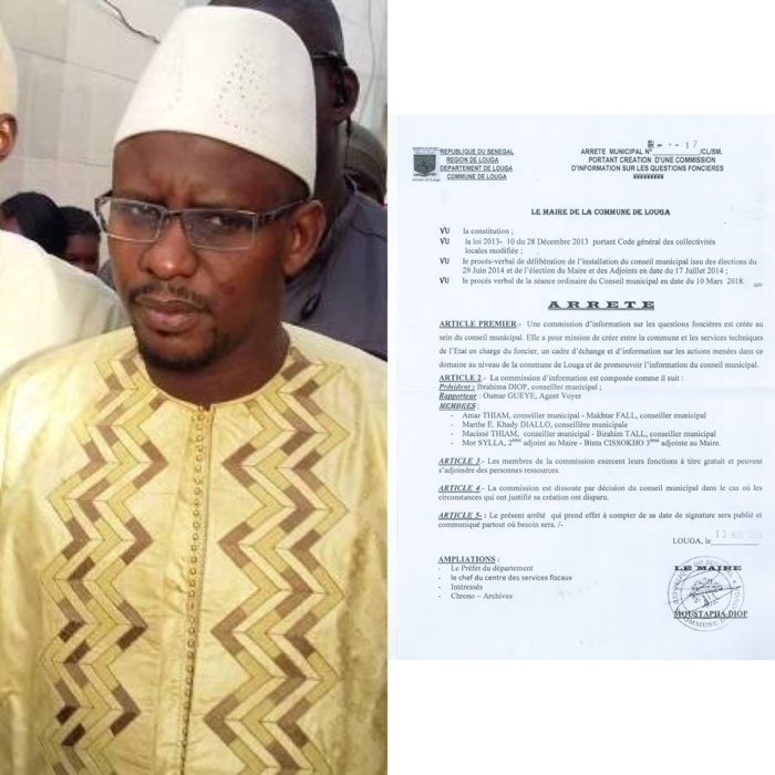Gestion du foncier à Louga : le conseiller Omar Thiam quitte la ...