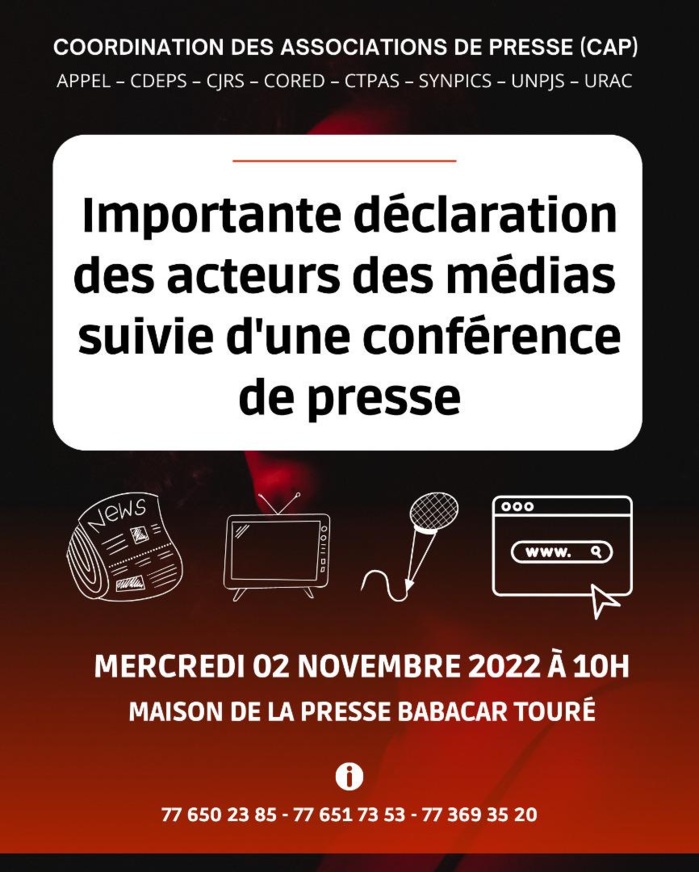 Situation de la presse au Sénégal : Les associations de médias se ...