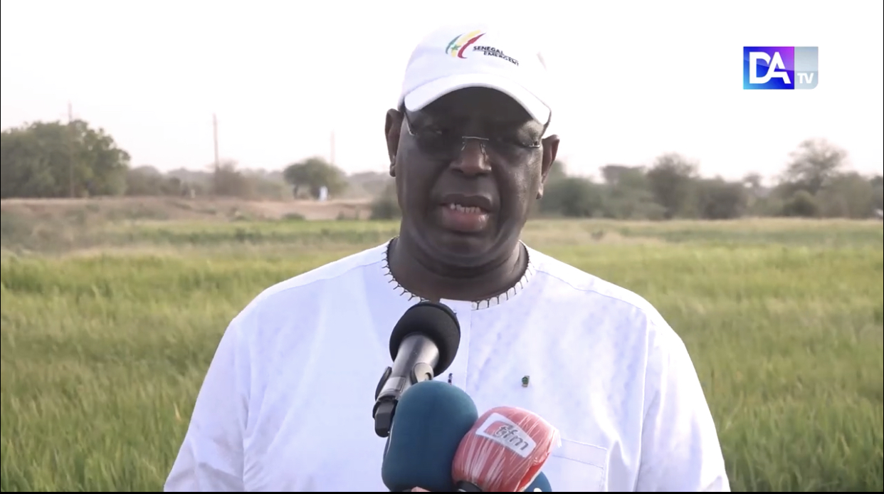 Visite dans le casier rizicole de Fanaye : Le président Macky Sall ...