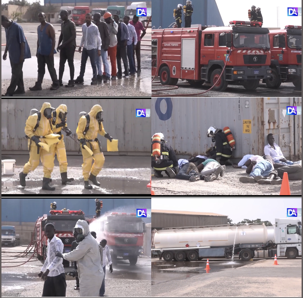 Fuite de produit liquide avec formation d’un nuage toxique sur un ...