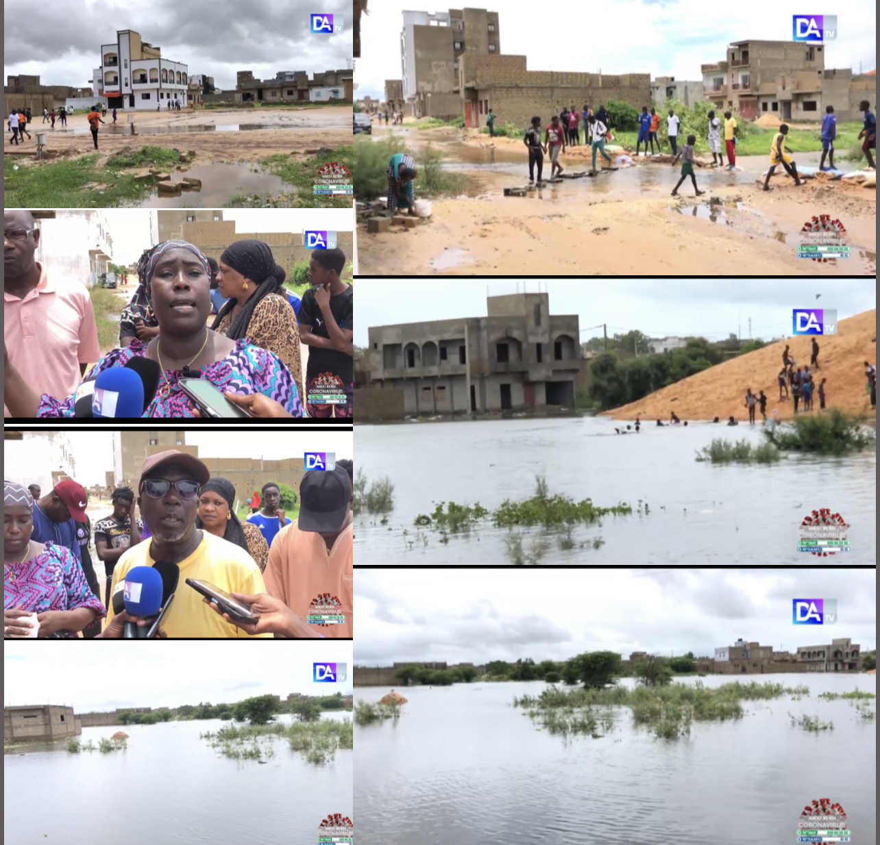 Inondations à Rufisque : Les habitants de la cité Hawo DIA de Kounoune ...
