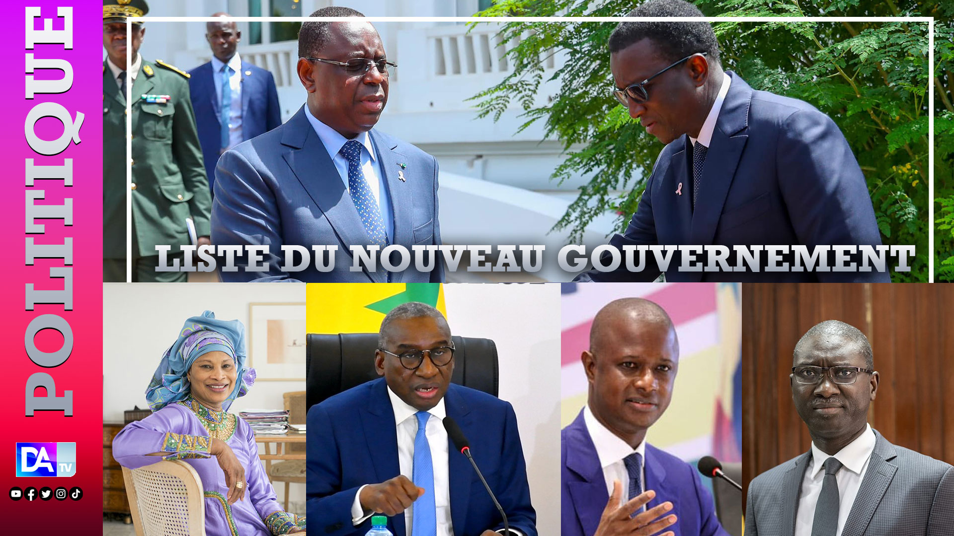 Sénégal/ Remaniement ministériel: Voici la composition du nouveau ...