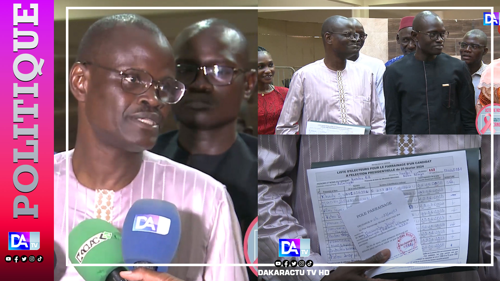 Collecte de parrainage : Macoumba Diouf a déposé son premier lot de ...