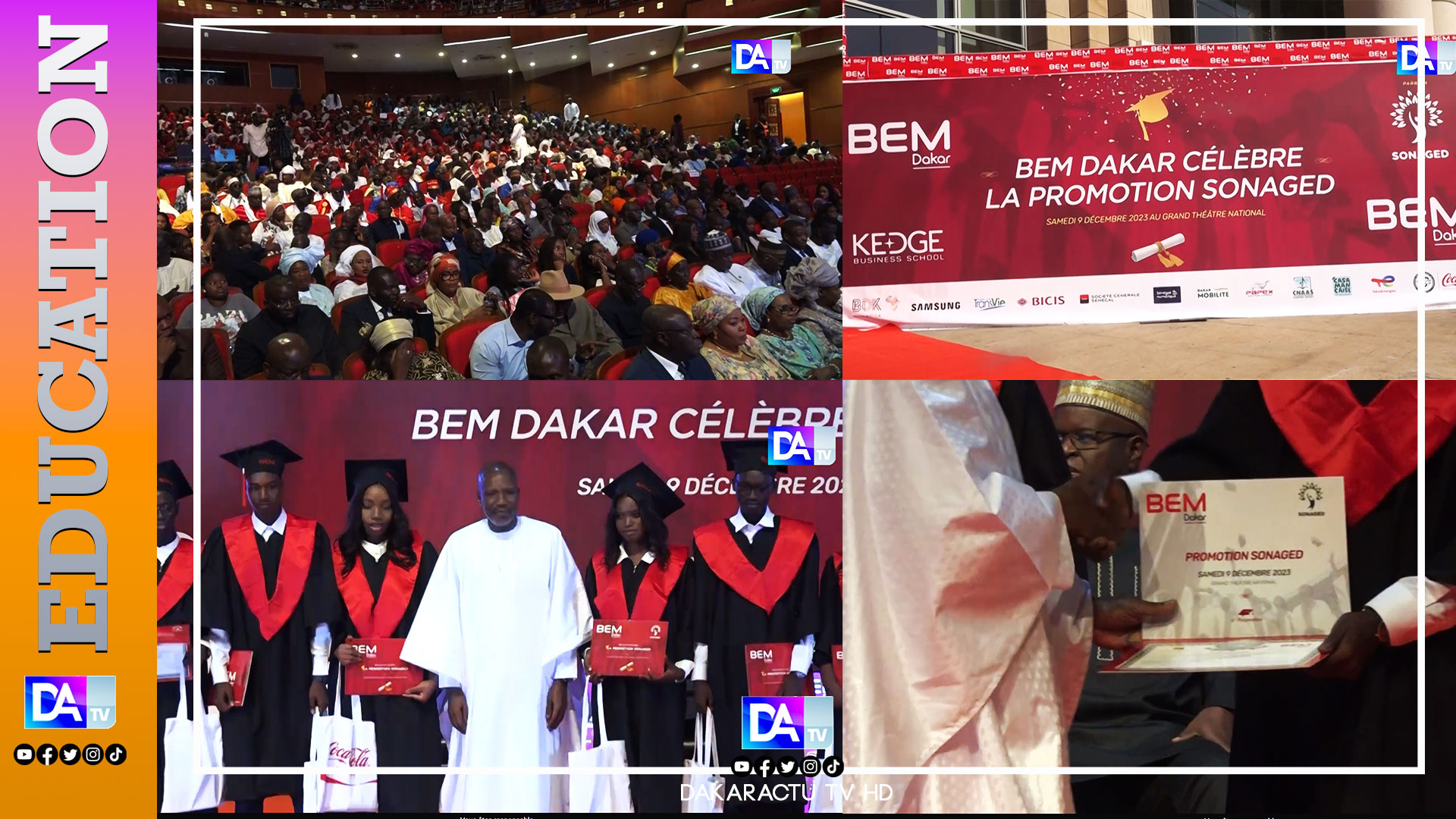 Promotion SONAGED / BEM Dakar : 201 étudiants honorés par le parrain ...