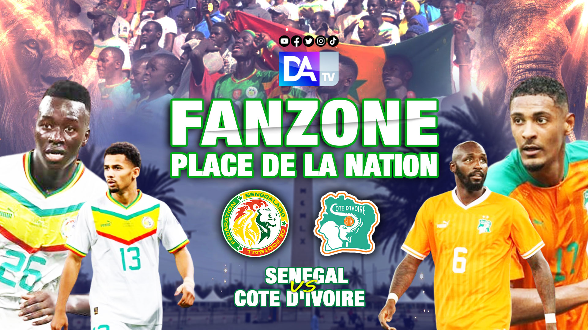 [ 🛑DIRECT ] Fanzone -Place de la Nation :Les lions du Sénégal face aux ...