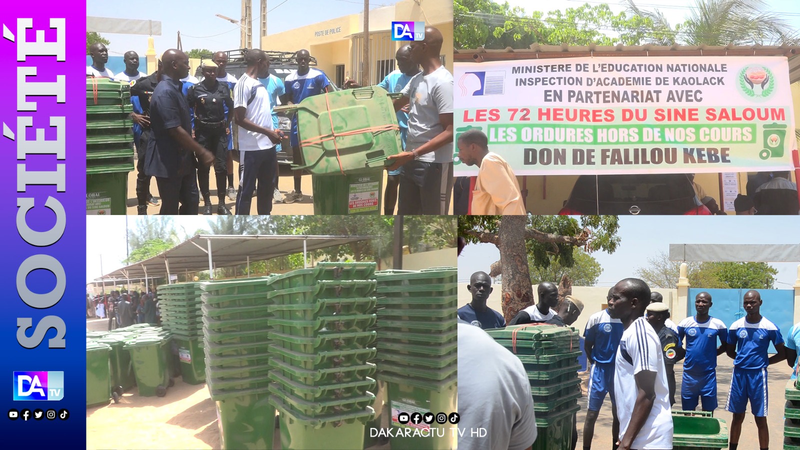 Kaolack : Fallou Kébé offre un lot de 150 bacs à ordures aux écoles et ...