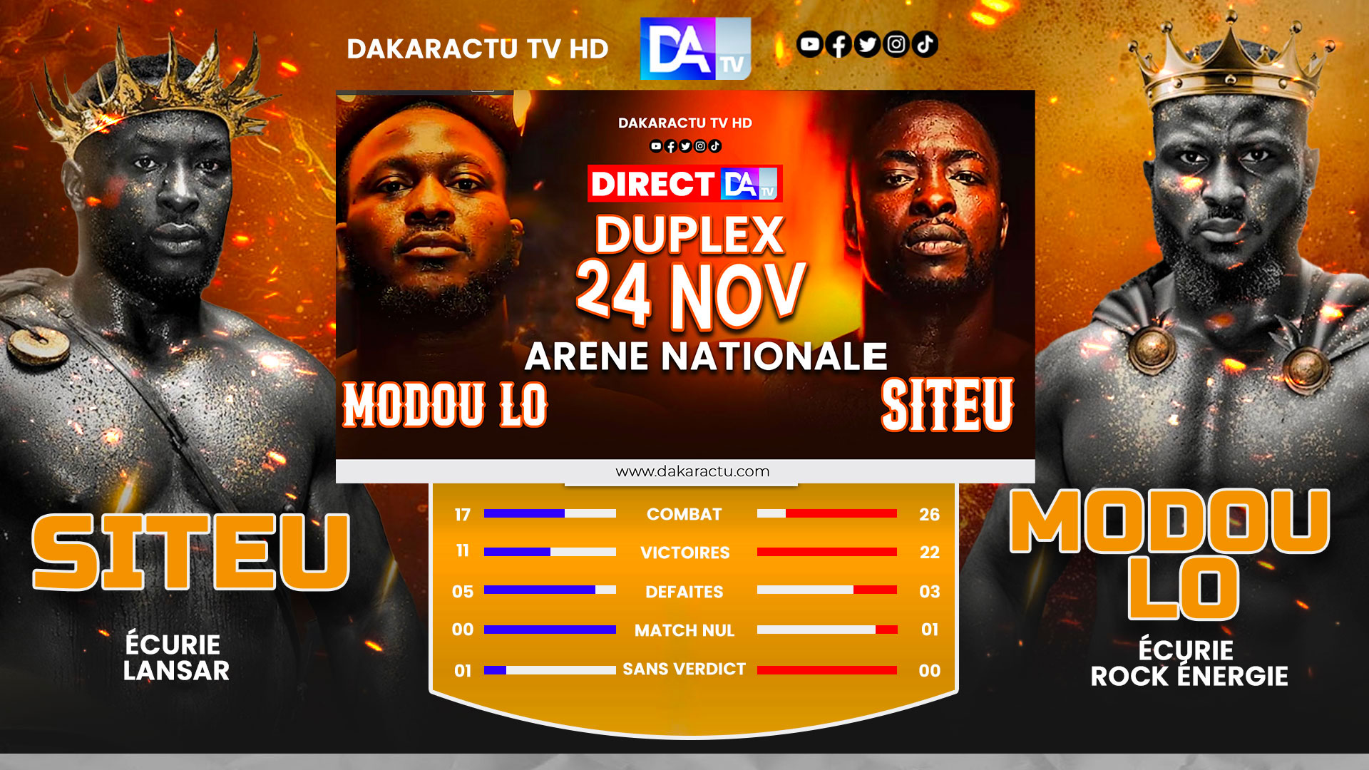 [🛑 DIRECT] DUPLEX : Modou Lo Vs Siteu : le choc De la Couronne, à l ...