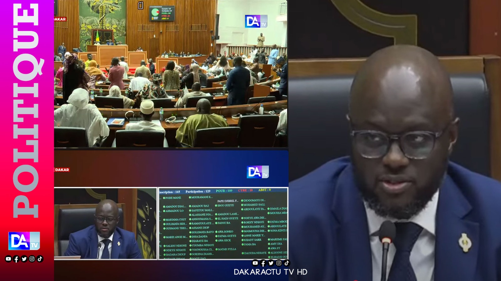 Assemblée nationale : La loi interprétative de l’amnistie adoptée par 126 députés