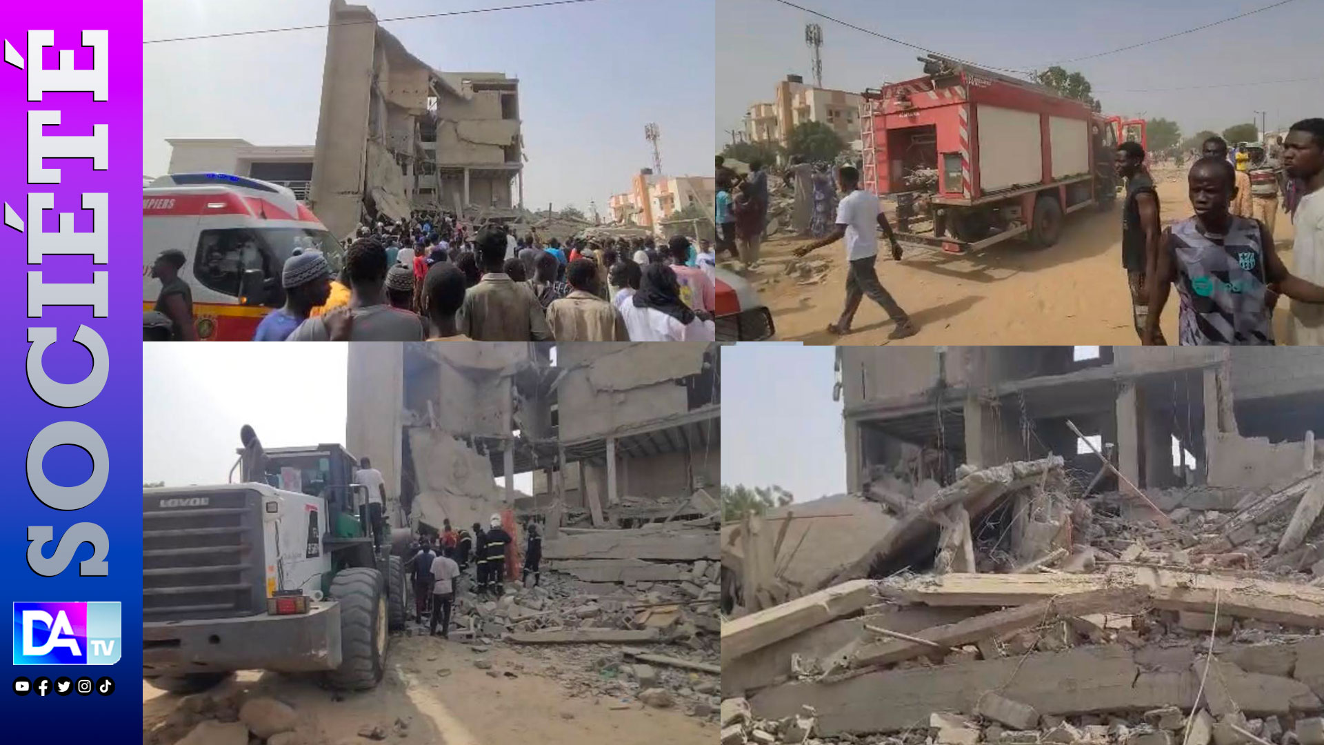 Images | TOUBA - Effondrement d’un immeuble en reconstruction : 2 morts déjà enregistrés ...