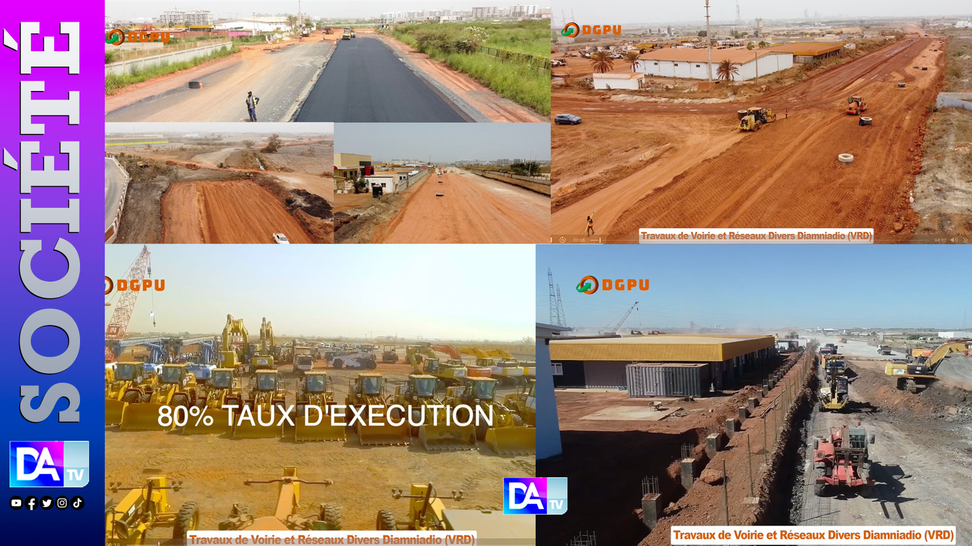 VOIRIE ET RÉSEAUX DIVERS DE DIAMNIADIO :Le Dgpu réussit le pari avec un taux d'exécution de 80%