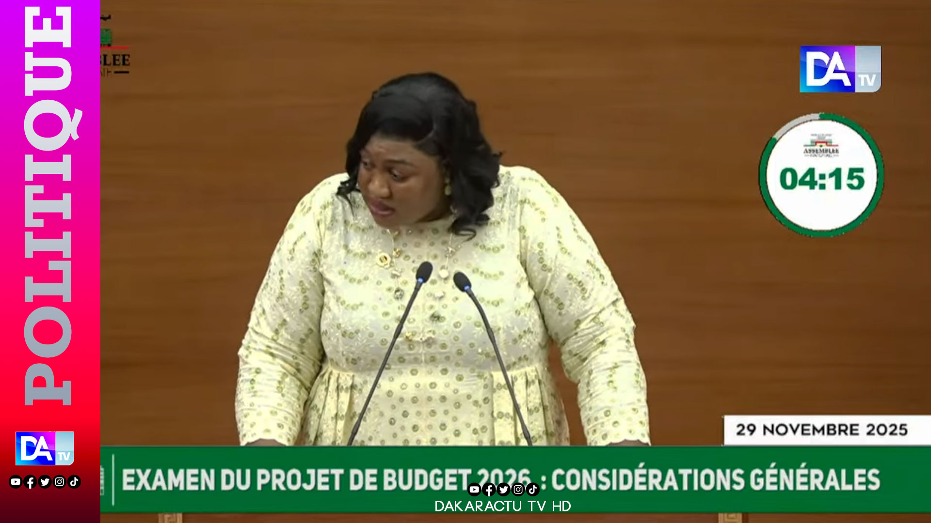 PRES et APE: les interpellations de la députée Racky Diallo au Ministre ...